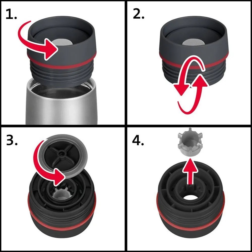 Světle šedý termo hrnek 400 ml Viva – Westmark