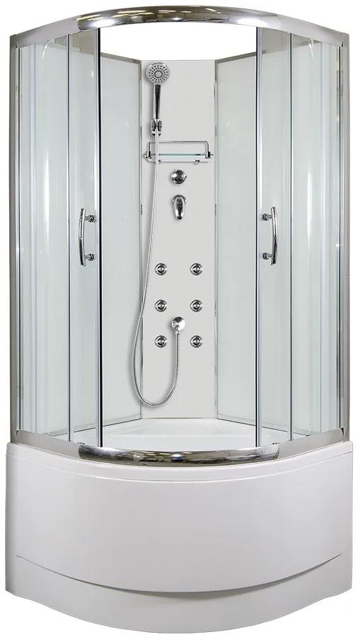 ARTTEC CALYPSO 90 x 90 cm - Masážní sprchový box model 4 čiré sklo PAN04429