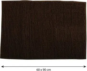 MSV CHENILLE koupelnová předložka 60 x 90 cm hnědá / polyester / proti