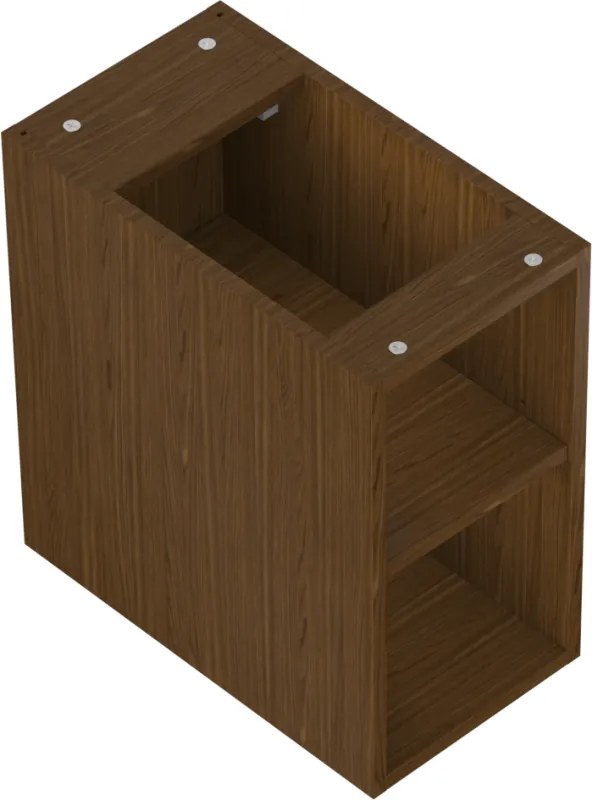 Mexen Box-A, otevřená skříňka s policí 25 cm, ořech, 91AX2-0250-470-0-86