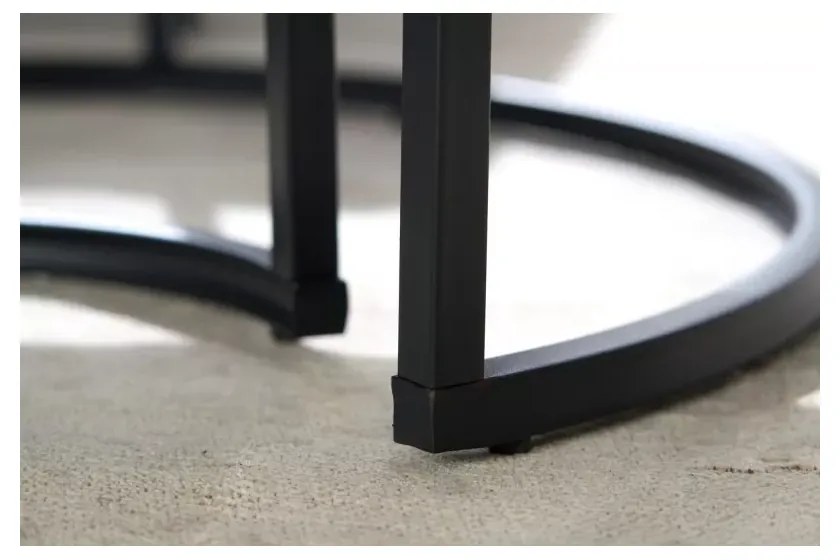Massive home | 2SET konferenční stolek ELEGANCE 70 CM mramorový vzhled