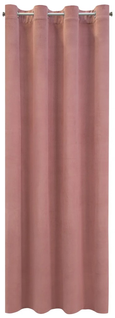ZATEMŇOVACÍ ZÁVĚS NA KROUŽCÍCH MILO 140X250 CM STARORŮŽOVÁ