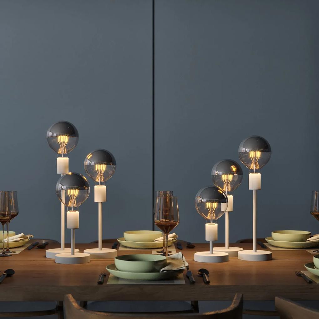 creative cables Kovová stolní lampa Alzaluce Velikost: 10 cm, Barva: Chrom