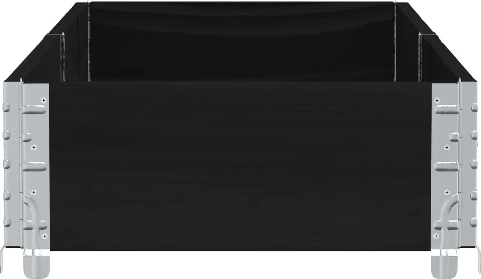 Zahradní truhlík černý 150x50 cm masivní borové dřevo 3295404