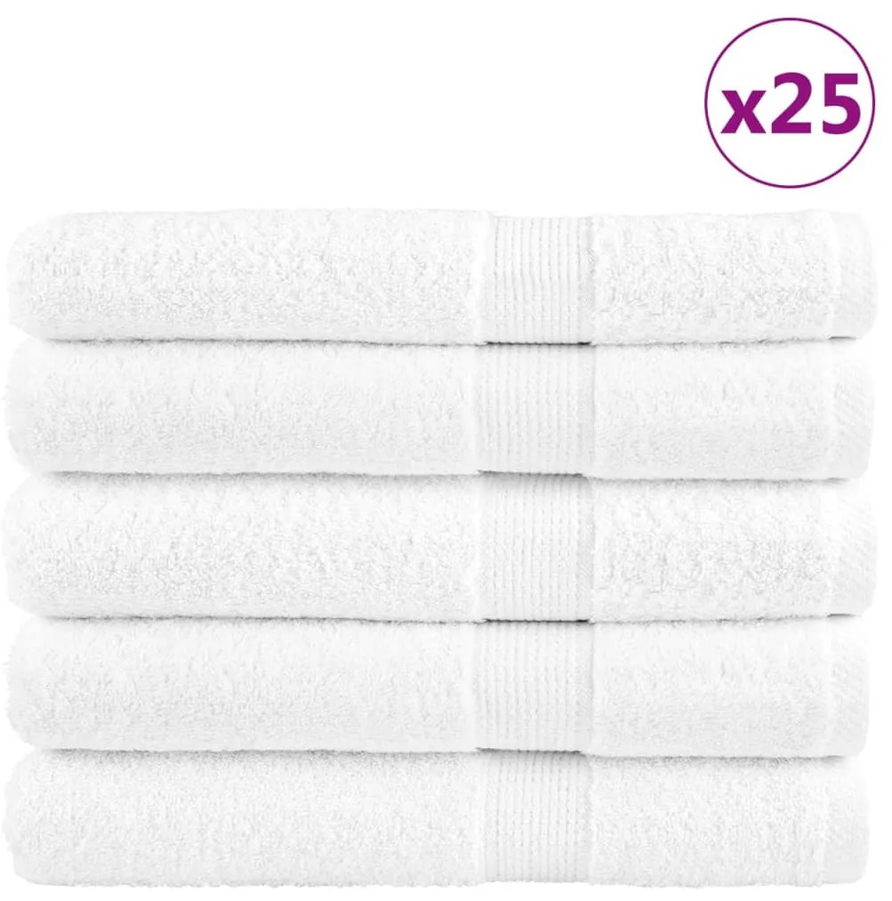 Prémiové ručníky SOLUND 50 ks bílé 100x200 cm 600 g/m² 137143
