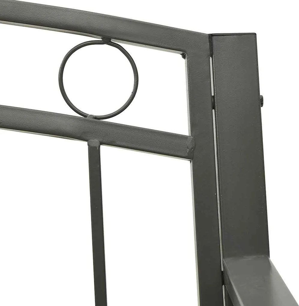 Zahradní lavice se stolkem šedá 120 cm ocel 319585