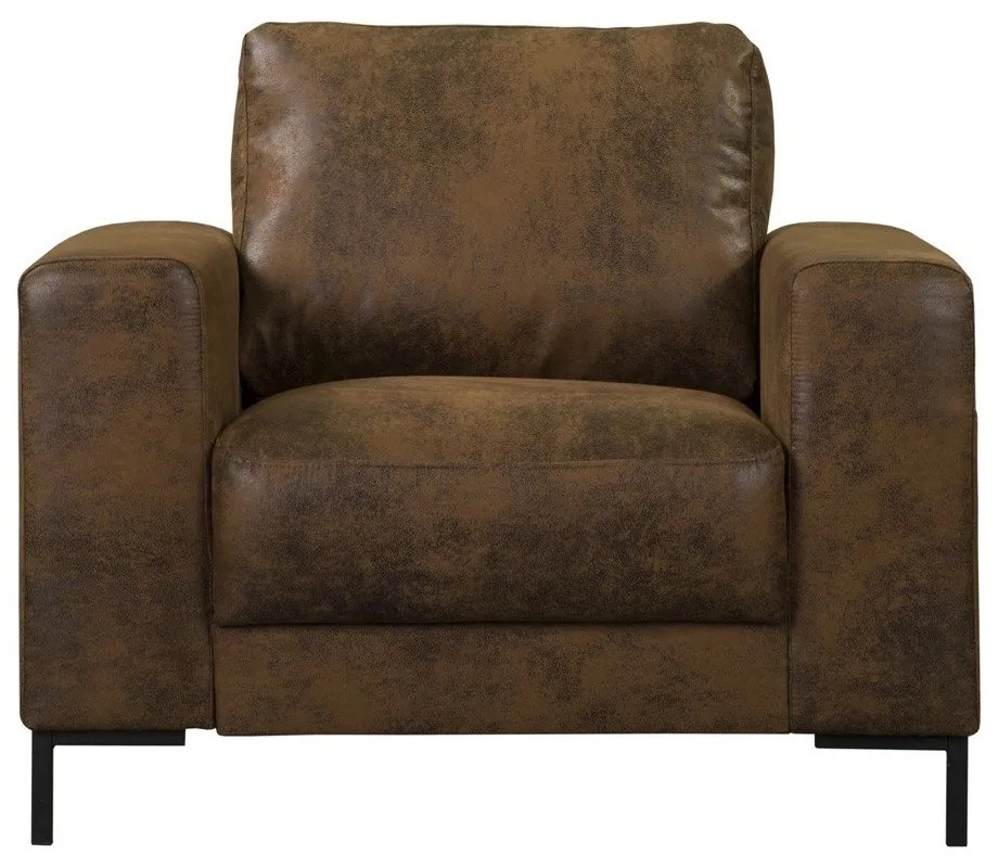 Hnědé křeslo z imitace kůže Lofty Lilly – Miuform