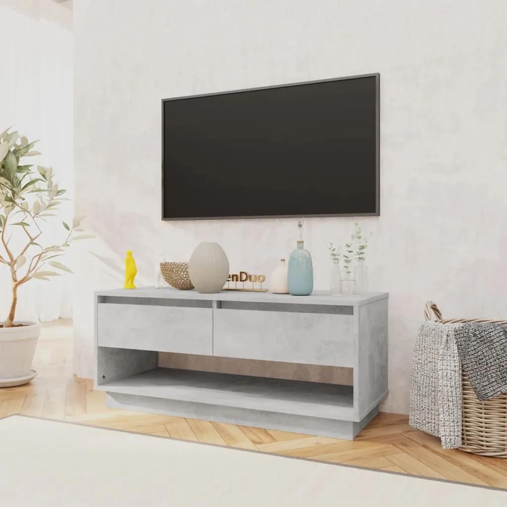 TV skříňka betonově šedá 102 x 41 x 44 cm kompozitní dřevo