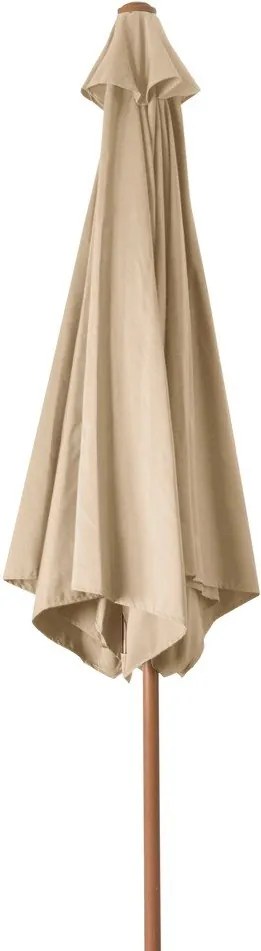 Béžový slunečník ø 300 cm Wood – Rojaplast