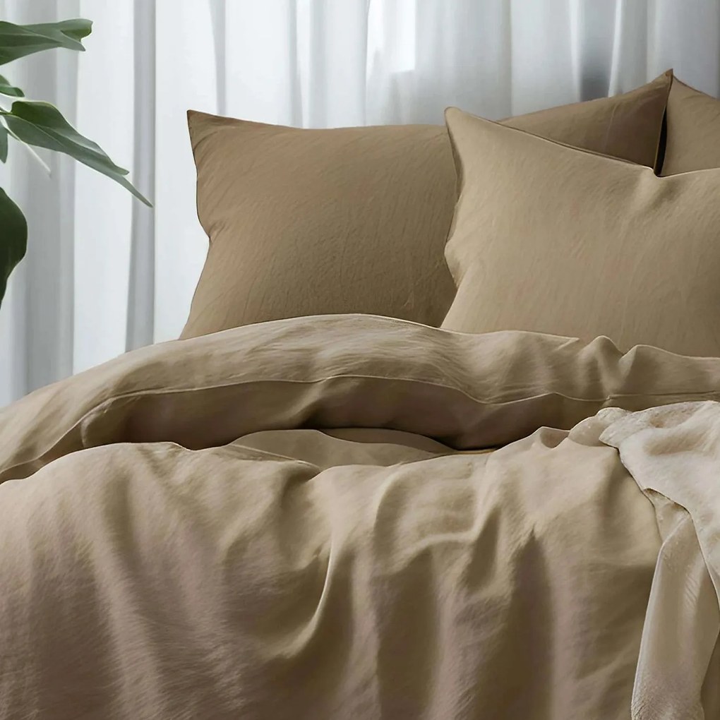 Mušelínové povlečení Light brown Velikost: 140 x 200 + 70 x 90
