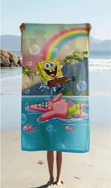 Jerry Fabrics Osuška Sponge Bob Tropical Duo 70x140