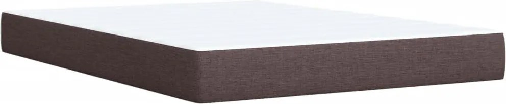 Box spring postel s matrací tmavě hnědá 140x200 cm textil 3290521