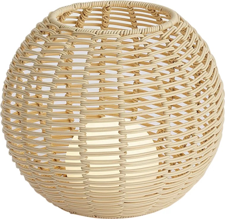 Venkovní stolní lampa béžová 30 cm vč. LED dobíjecí s USB-C IP44 - Oli