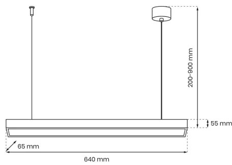 Lustr na lanku LUNGO T8 1xG13/9W/230V černá
