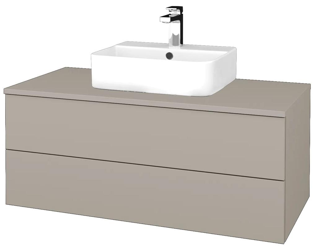 Dřevojas Koupelnová skříňka MODULE SZZ2 100 Varianta: N01 Bílá lesk / D06 Ořech
