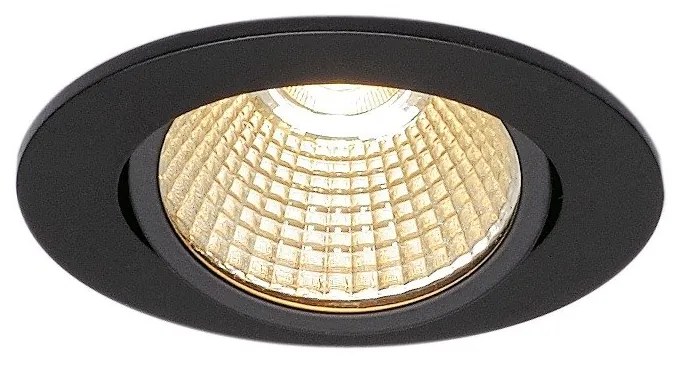 LA 114380 NEW TRIA 68 LED kruhová sada matná černá 230V/500mA LED 9W 38° 3000K - BIG WHITE (SLV)