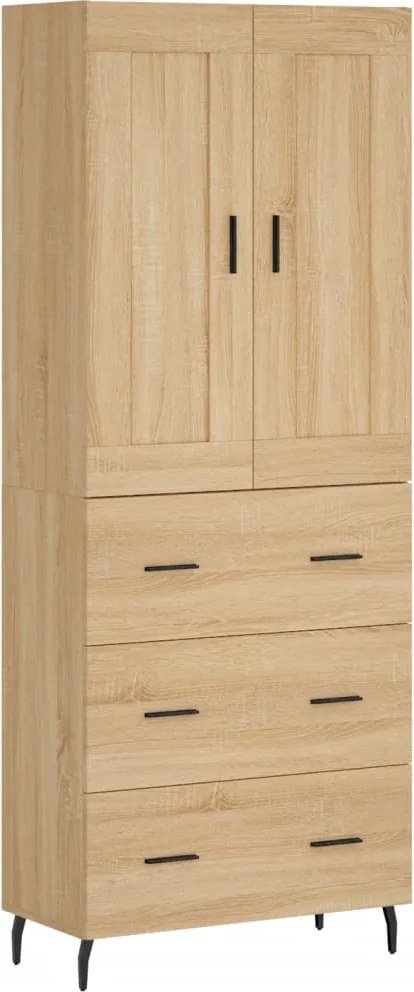 Skříň highboard dub sonoma 69,5 x 34 x 180 cm kompozitní dřevo 3199764