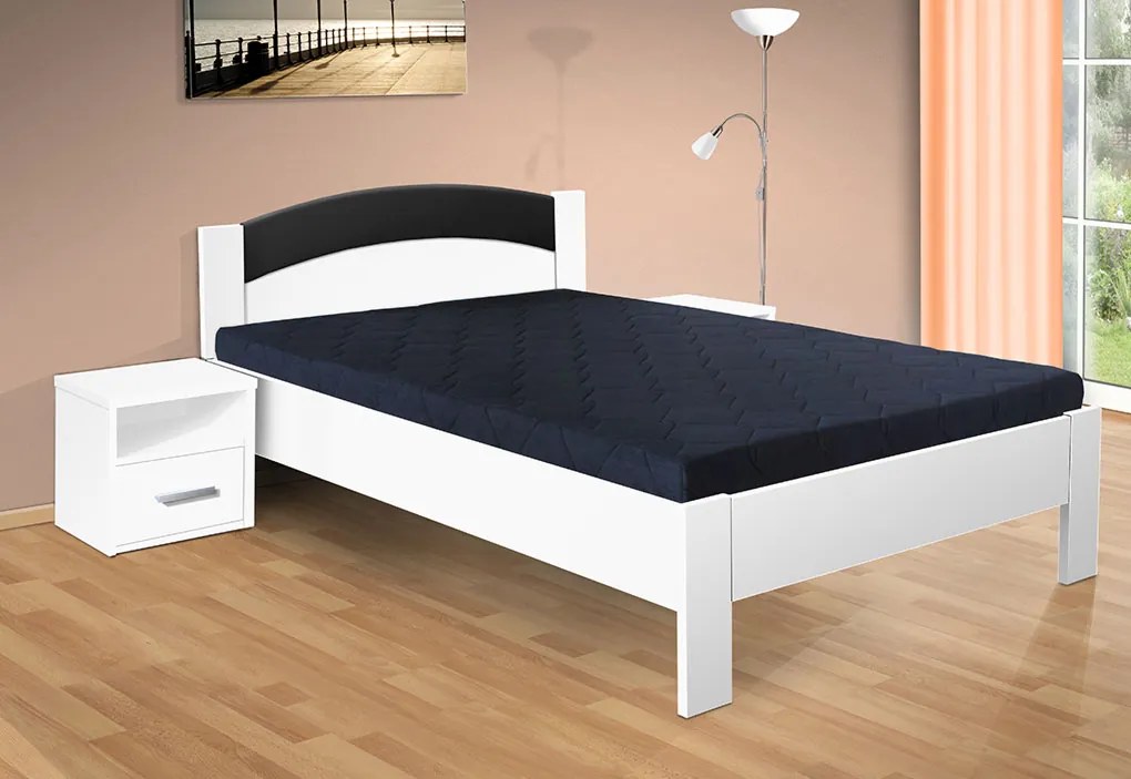 Nabytekmorava postel Jason 200x140 cmbez matrace, Barva postele: bílá 113, Úložný prostor: bez úložného prostoru