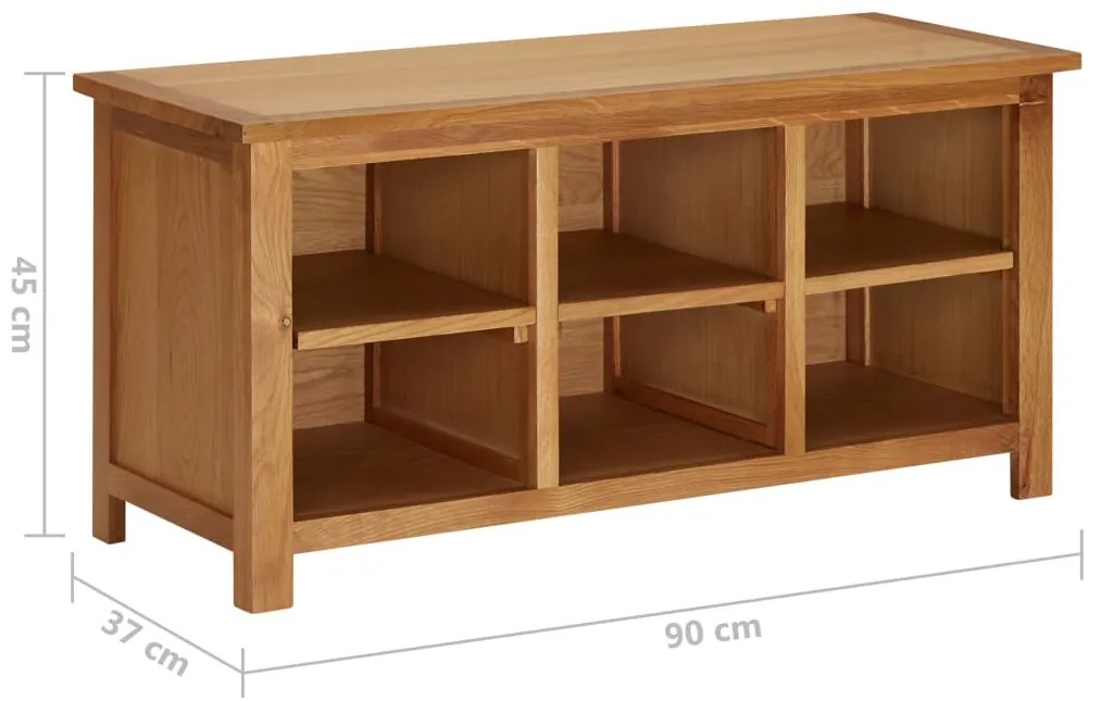 vidaXL Marketos Botník 90 x 37 x 45 cm masivní dubové dřevo