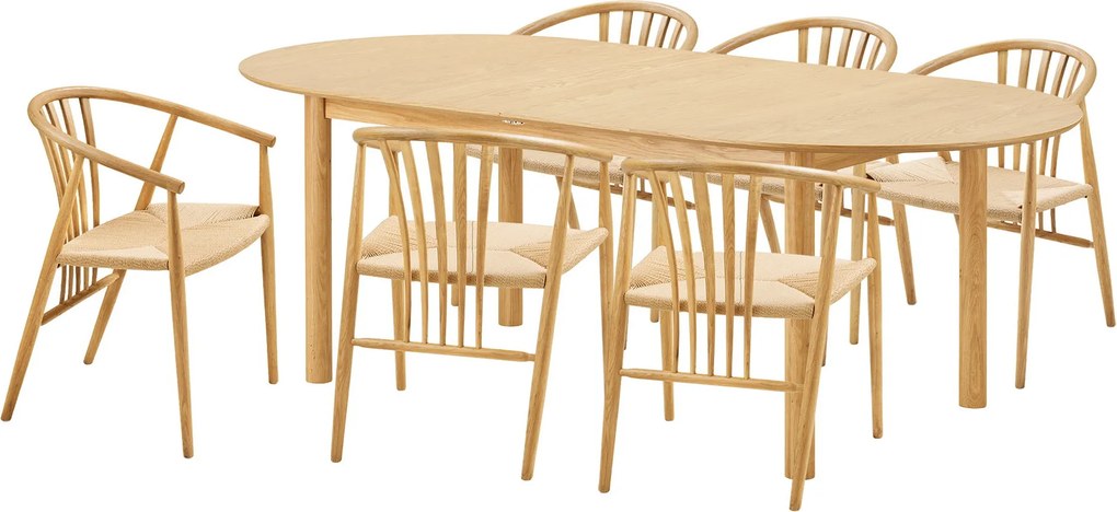 House Nordic Jídelní set BUNDABERG AGUSTIN 200–300 cm 7778021-S