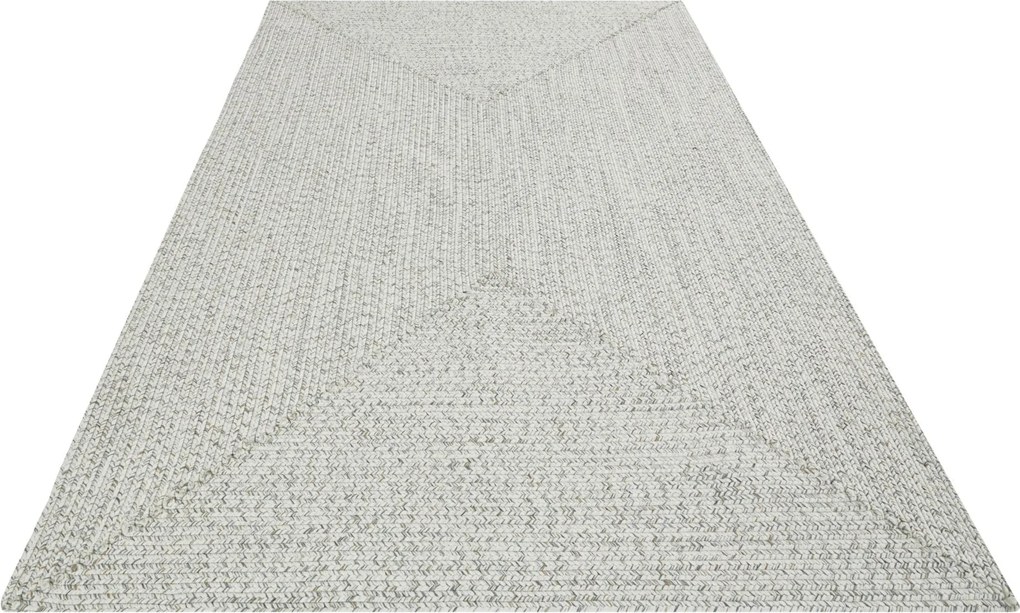 Kusový koberec Braided 105553 Light Melange – na von aj na doma, 160x230, biela, chodba / predsieň, Hanse Home