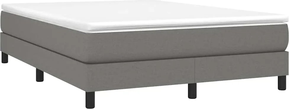 Rám postele s boxspringem tmavě šedý 140 x 190 cm textil 3120509