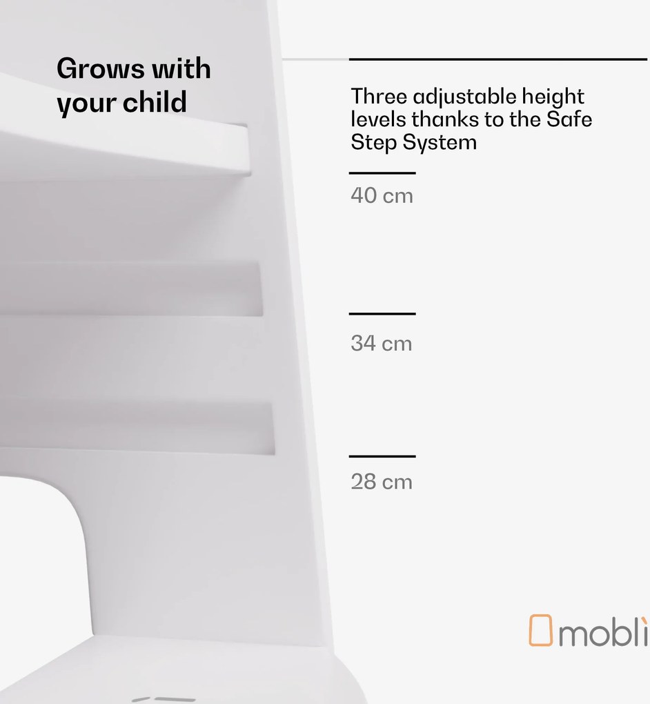 Mobli Ully Montessori, učící věž, MDF, 40,5 x 86 x 38 cm, výškově nastavitelná