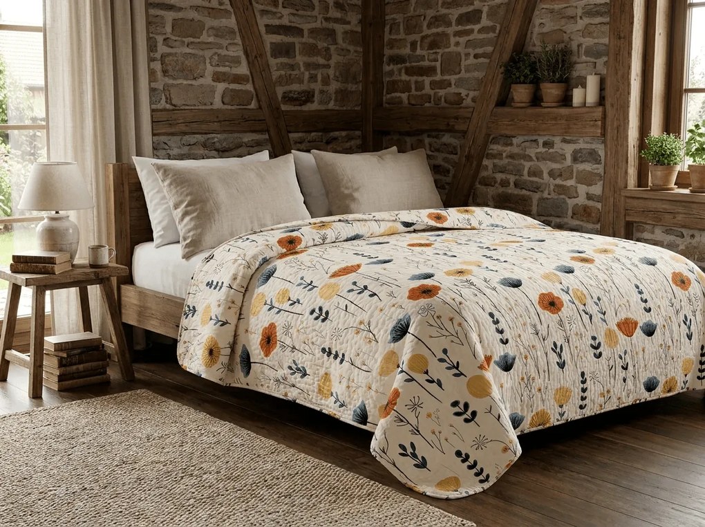Přehoz na postel LIORENA, krémový Rozměr: 220 x 240 cm