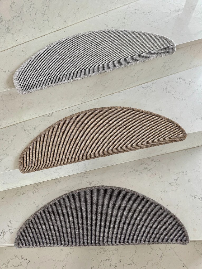 Vopi Nášlapy na schody Nature NEW béžová půlkruh, samolepící - 28x65 půlkruh (rozměr včetně ohybu)