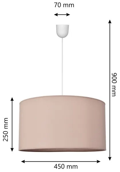 Lustr na lanku ALBA 1xE27/15W/230V pr. 45 cm béžová