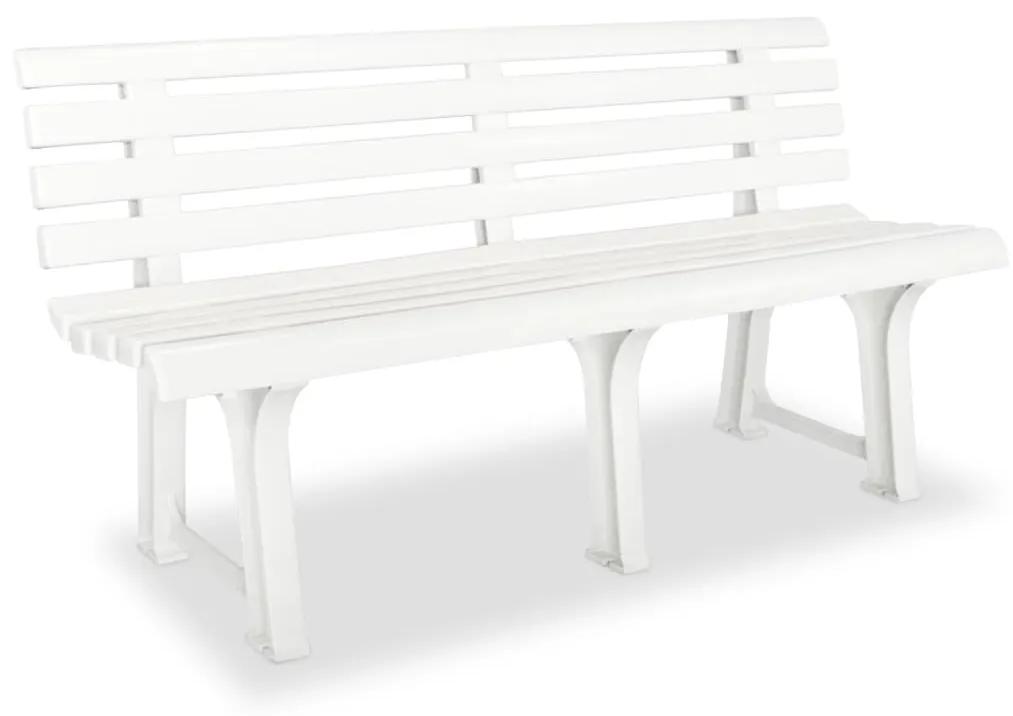 43583 vidaXL Zahradní lavice 145,5 cm plastová bílá