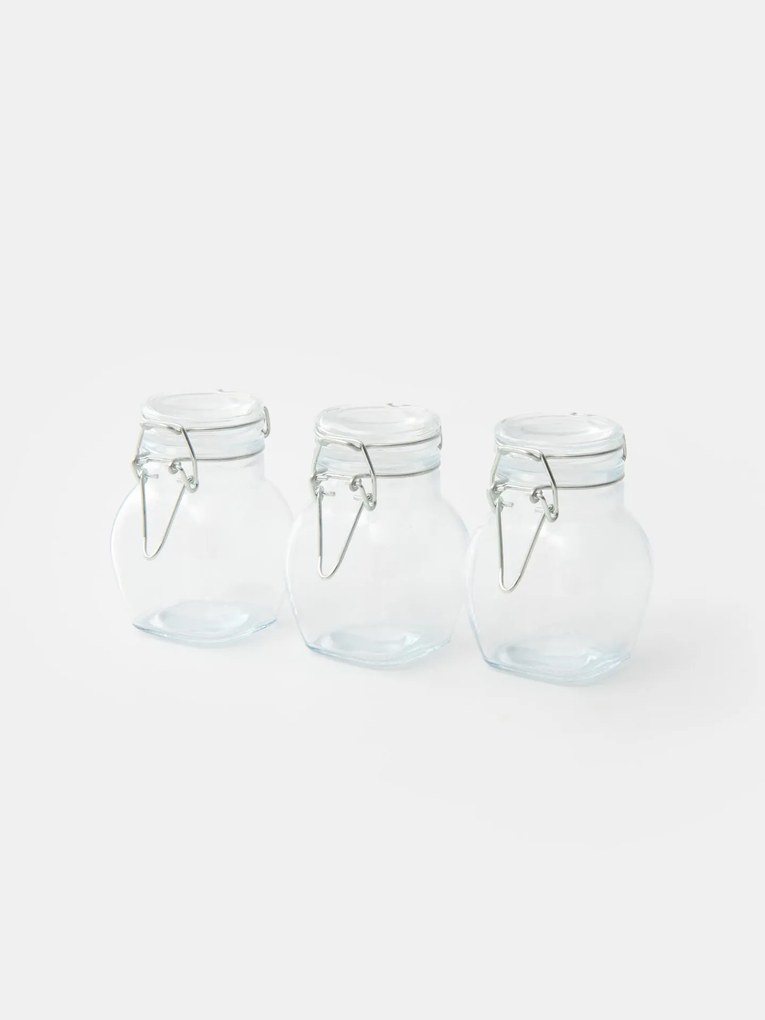 Sinsay - Sada sklenic s uzávěrem na zacvaknutí 3 pack - clear