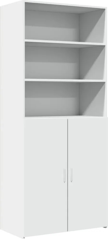 Skříň highboard bílá 80 x 42,5 x 185 cm kompozitní dřevo 3281378