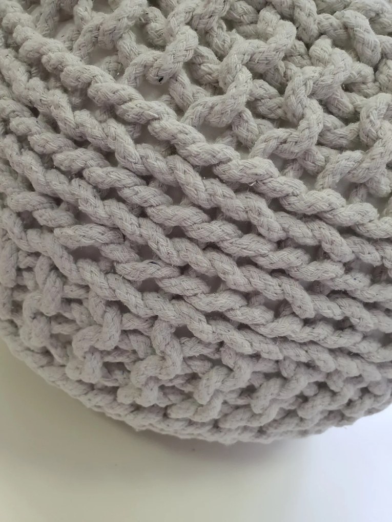 KUDOS Textiles Pvt. Ltd. MEGA AKCE: Sedací vak TEA POUF 17 bílý - 40x40x35 cm