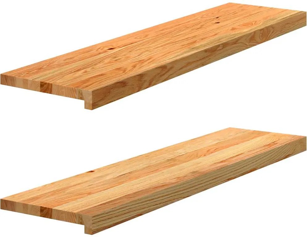 Nášlapy na schody 2 ks světle hnědé 100x30x2 cm masivní dub 3283793