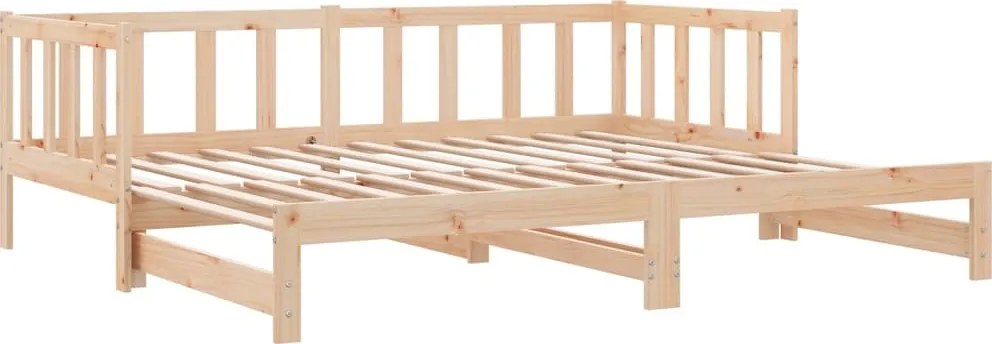 vidaXL Výsuvná postel 2x (80 x 200) cm masivní borovice [814708] Barva: Přírodní