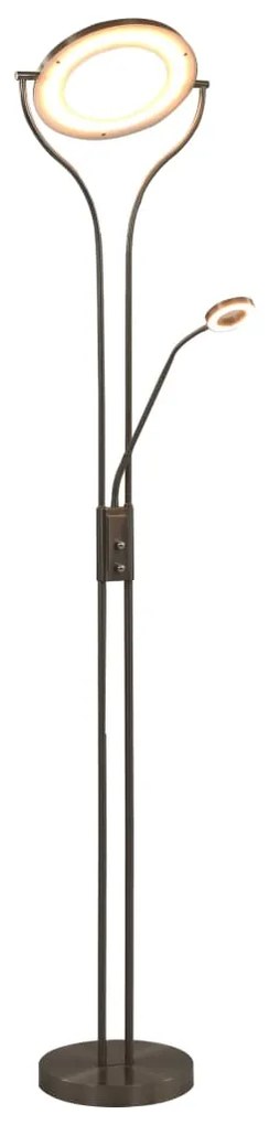 282415 vidaXL Stojací lampa 18 W stříbrná 180 cm stmívatelná