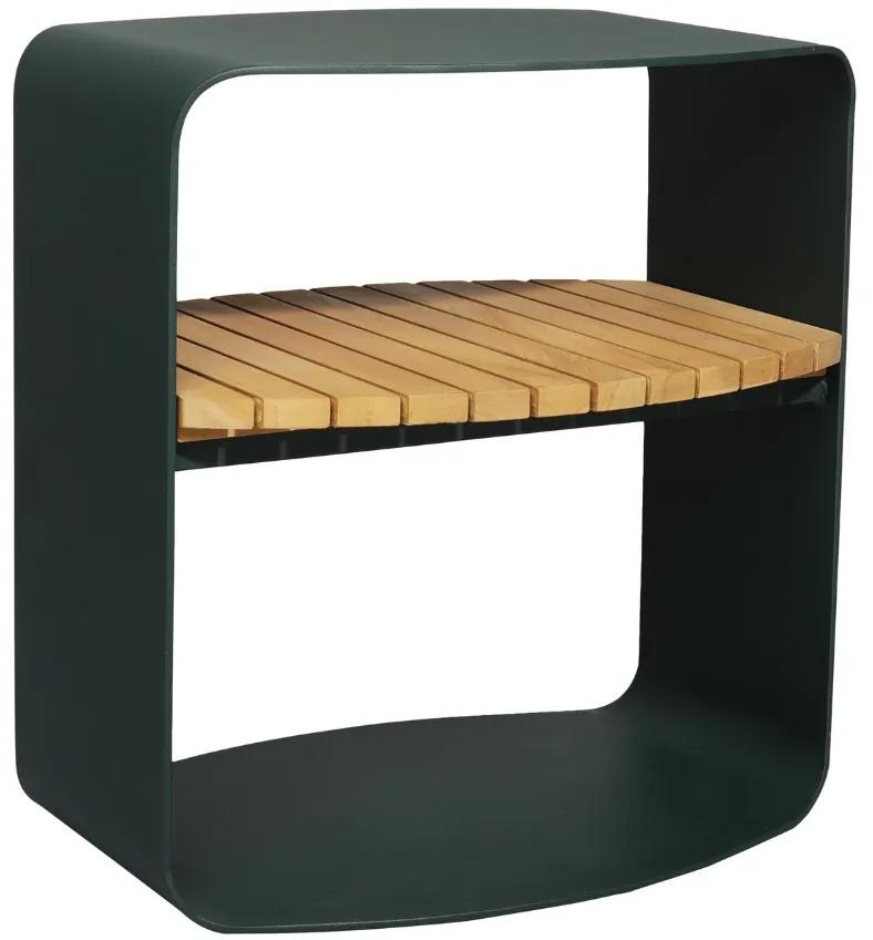 OnaDnes -20% Tmavě zelený zahradní odkládací stolek No.109 Mindo 48 x 35 cm
