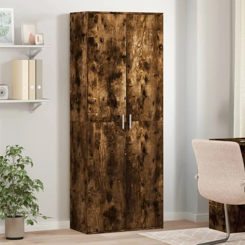 Skříň highboard kouřový dub 70 x 35 x 180 cm kompozitní dřevo 3276662