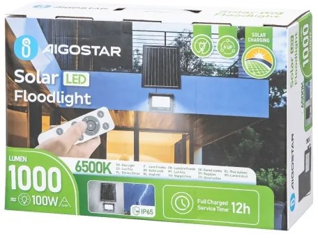 Aigostar - LED Stmívatelný solární reflektor LED/100W/3,4V IP65 + DO