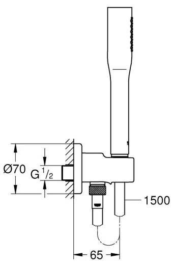 GROHE 26404000 - Ruční sprcha STICK s hadicí a držákem lesklý chrom