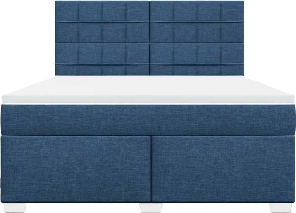 Box spring postel s matrací modrá 180x200 cm textil 3292873