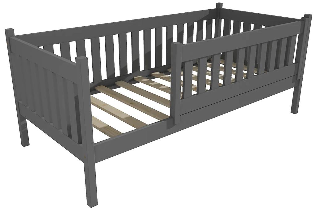 Vomaks Dětská postel M 012 NEW* se zábranou Rozměr: 90 x 200 cm, Barva: barva šedá