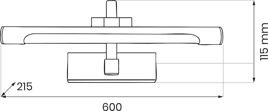 Nástěnné LED svítidlo Vinci, 1x LED 15w, 4000k, (fi 60cm), b/g