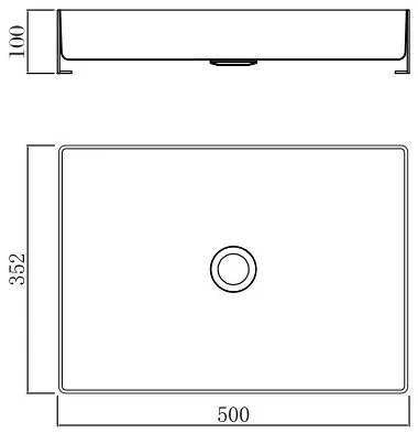 Velazo Nerezové umyvadlo na desku - VE-5035Z, 50x35 cm s výpustí Click-Clack, růžové zlato