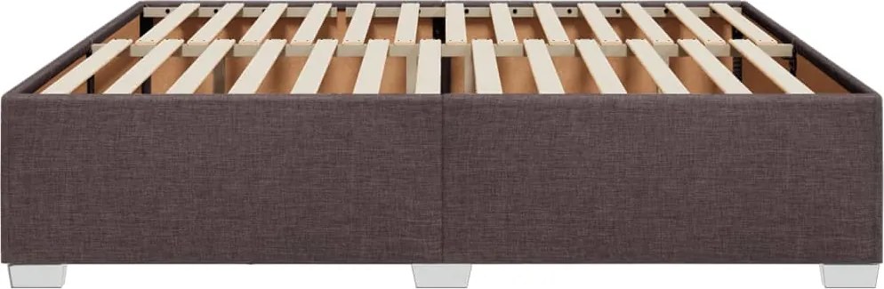Rám postele bez matrace tmavě hnědý 200 x 200 cm textil 3284502