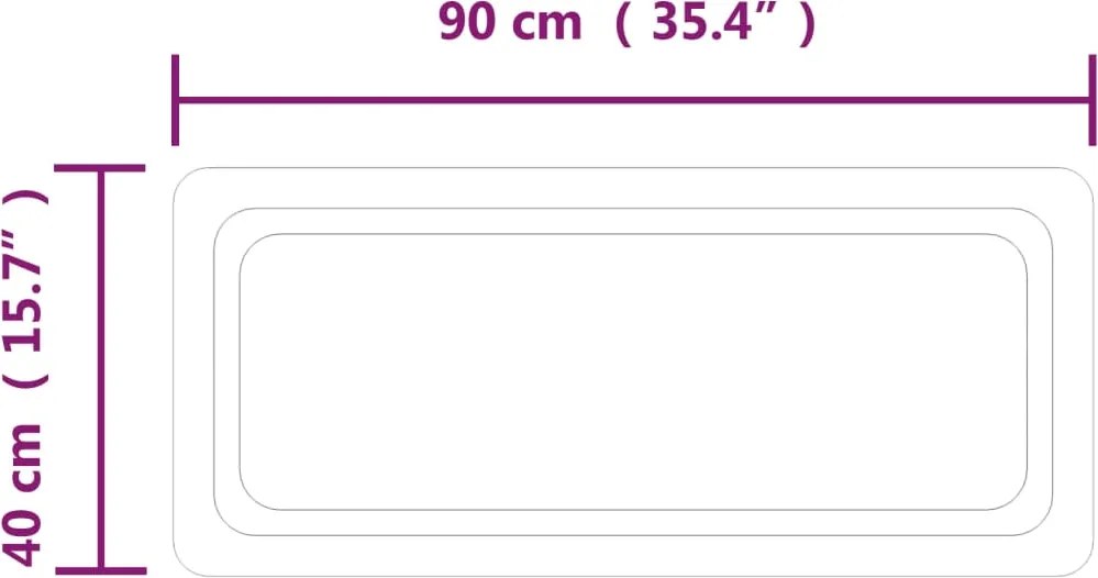 Koupelnové zrcadlo s LED osvětlením 40x90 cm 3154097