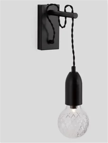 Designové nástěnné svítidlo Věda 95 černé