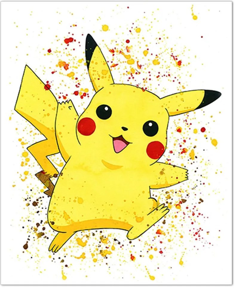 Obraz s motivem Pokémon - 4 rozměry Rozměr: 30x40 cm, Varianta: Pikachu