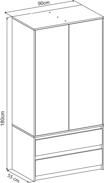 Dětská šatní skříň B9 - DINO